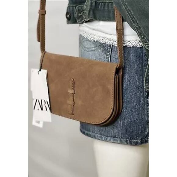 Zara | Bags | Zara Womens Crossbody Bag Brown Leather Chestnut Bag ...
